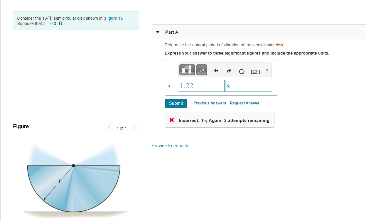 Solved Consider the 10-lb semicircular disk shown in (Figure | Chegg.com