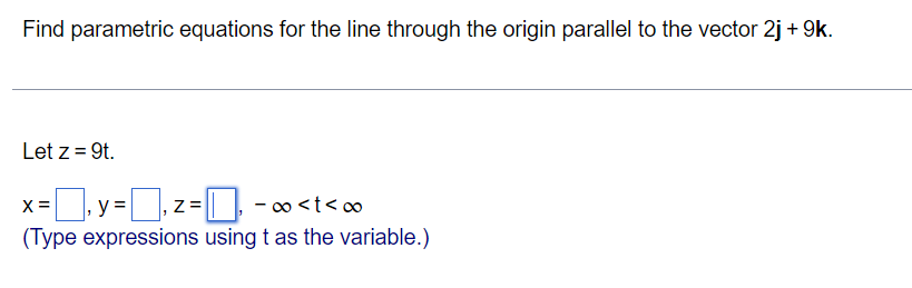 Solved Find parametric equations for the line through the | Chegg.com