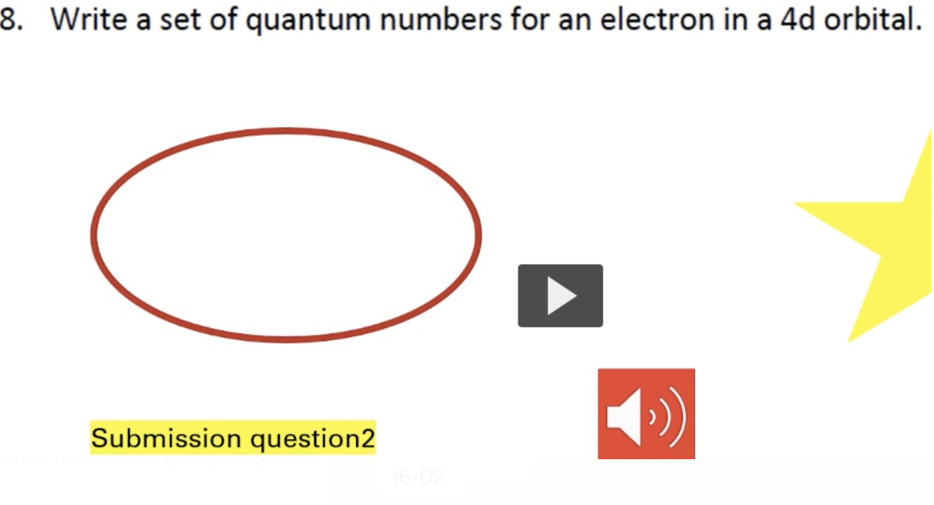 Solved 8. Write a set of quantum numbers for an electron in | Chegg.com