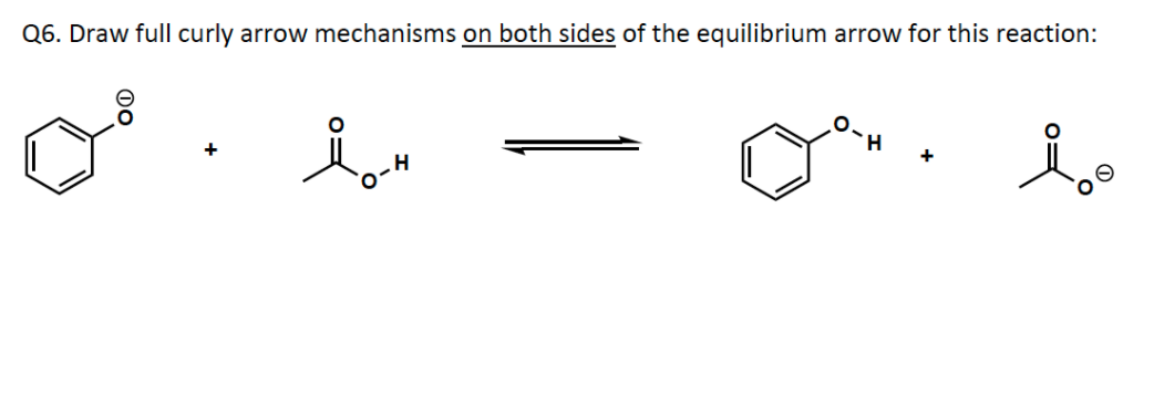 Solved Q6. Draw full curly arrow mechanisms on both sides of | Chegg.com
