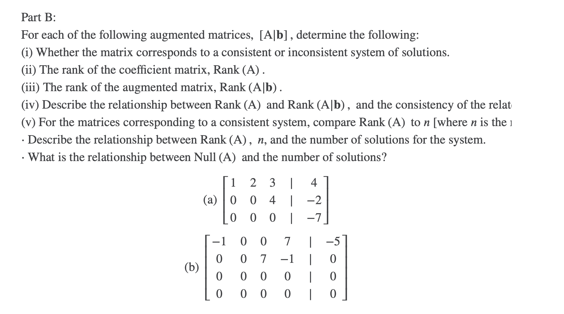 Solved -consistency of the related systemwhere n is the | Chegg.com
