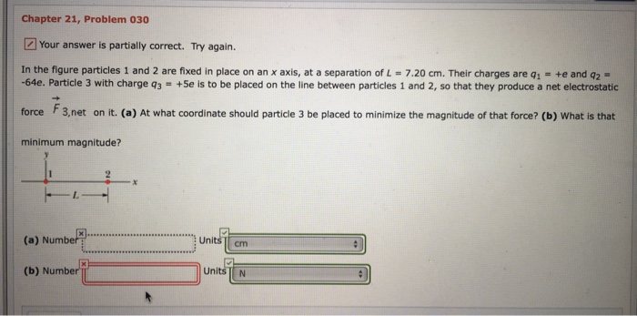 Solved Chapter 21 Problem 030 Ia Your Answer Is Partially 4378