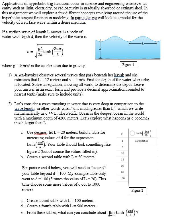 Solved Applications of hyperbolic trig functions occur in | Chegg.com