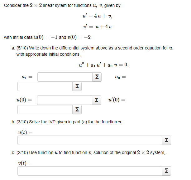 Solved Consider the IVP for the function y given by y" – 10 | Chegg.com