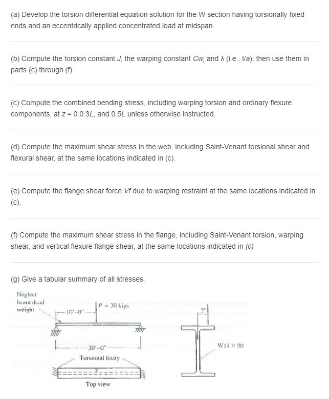 (a) Develop the torsion differential equation | Chegg.com