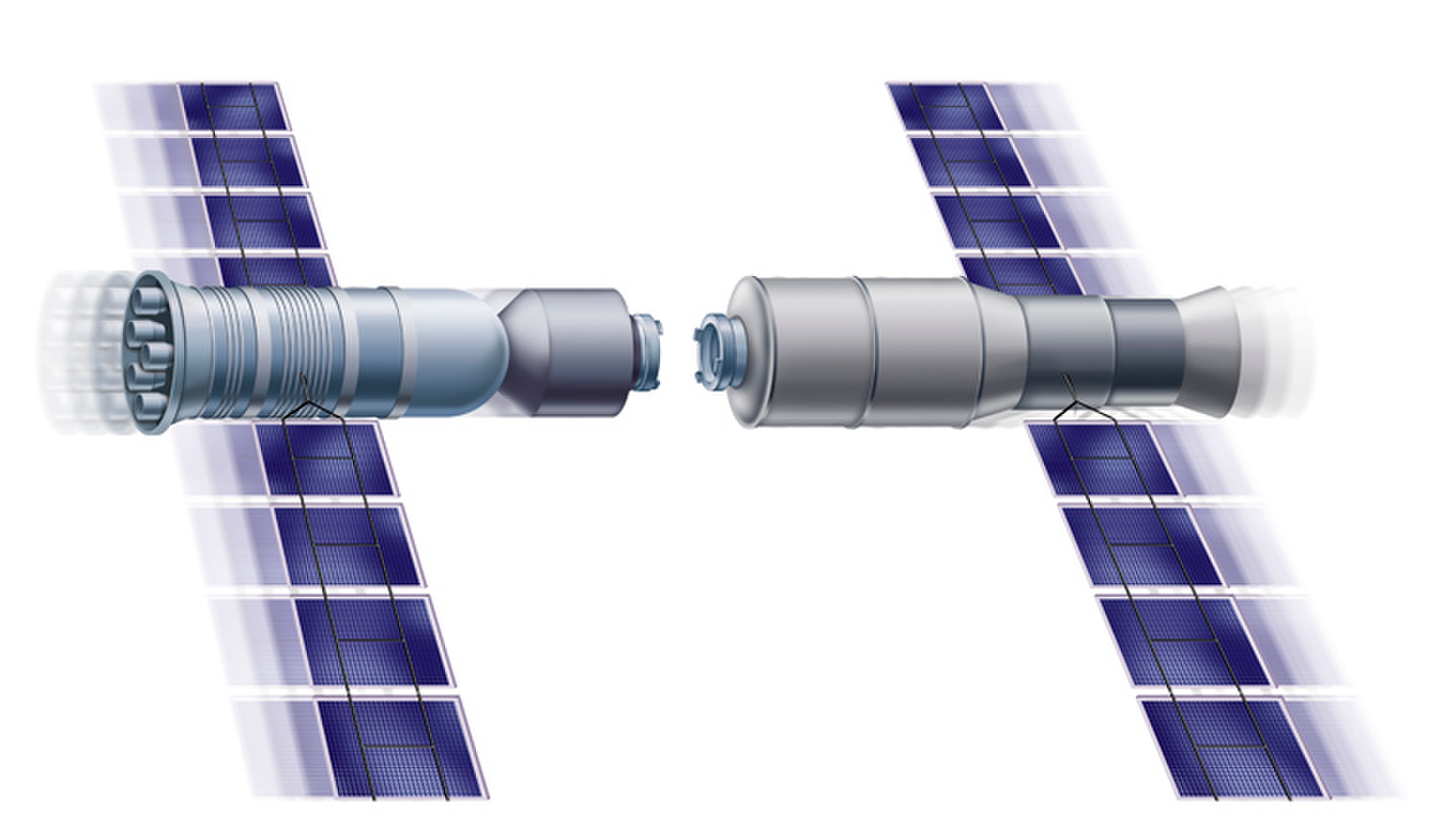 Solved Two manned satellites approach one another at a | Chegg.com