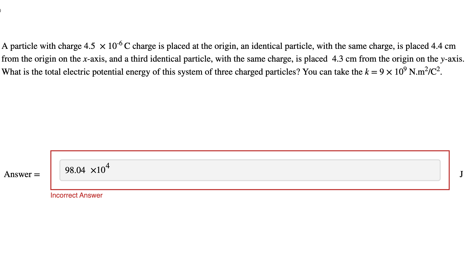Solved A particle with charge 4.5×10-6C ﻿charge is placed at | Chegg.com