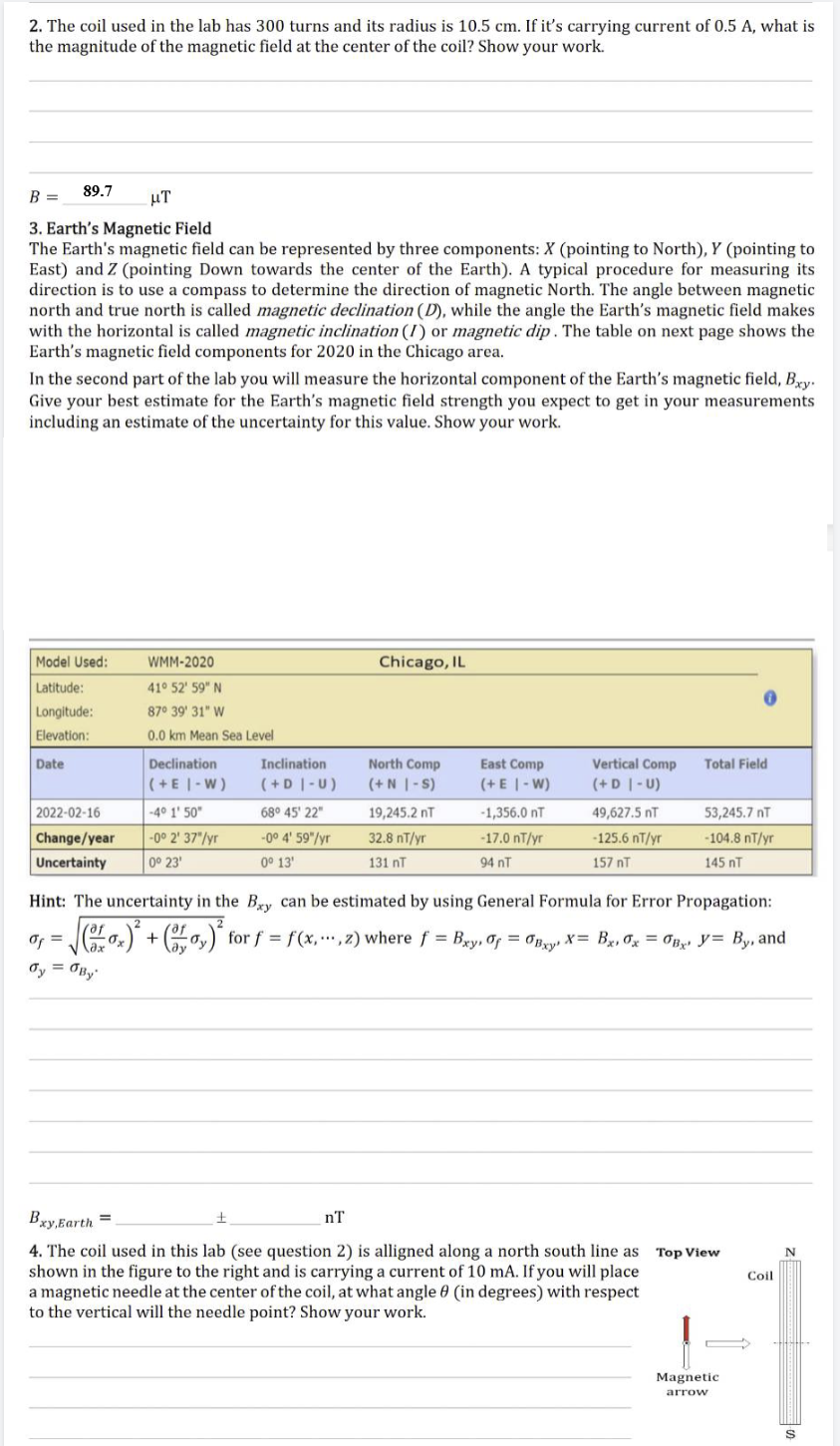 Solved Answer and show work for Questions 3 ﻿and 4, Do ﻿not | Chegg.com