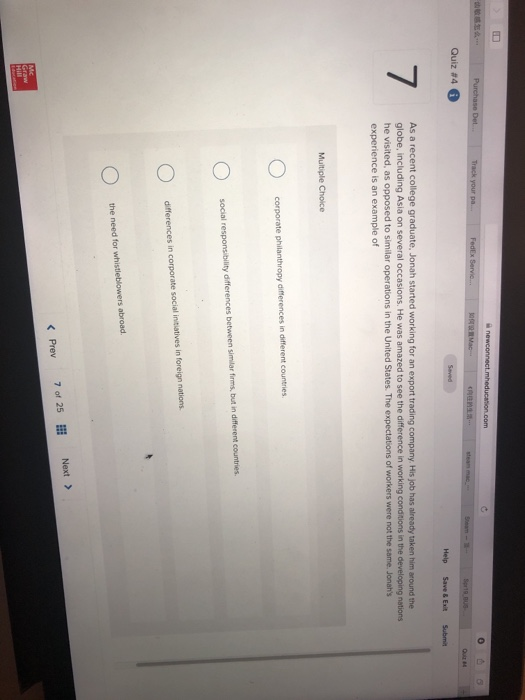 Solved: 0 Quiz #4 Help Save&Exit Submit As A Recent Colleg... | Chegg.com
