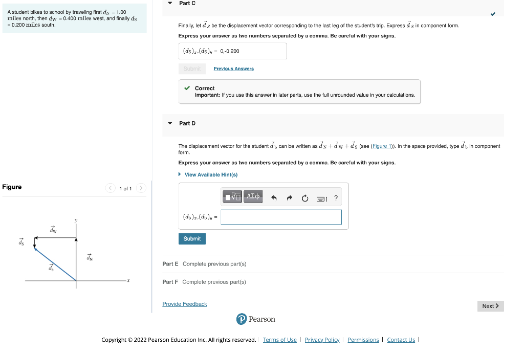 Solved A student bikes to school by traveling first dx=1.00 | Chegg.com