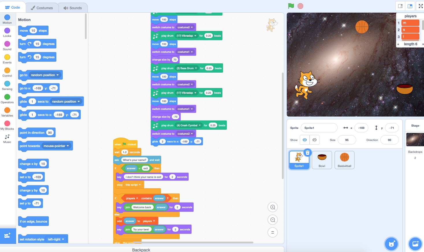 I'm new to scratch and I'm trying to make it so that | Chegg.com