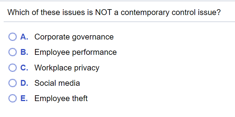 Solved Which of these issues is NOT a contemporary control | Chegg.com
