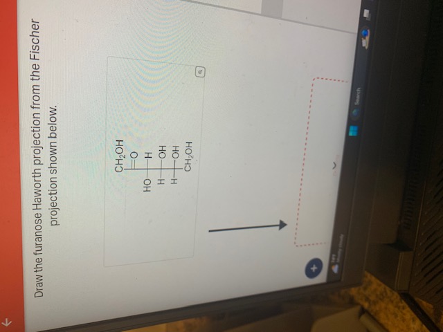 Solved Draw the furanose Haworth projection from the Fischer | Chegg.com