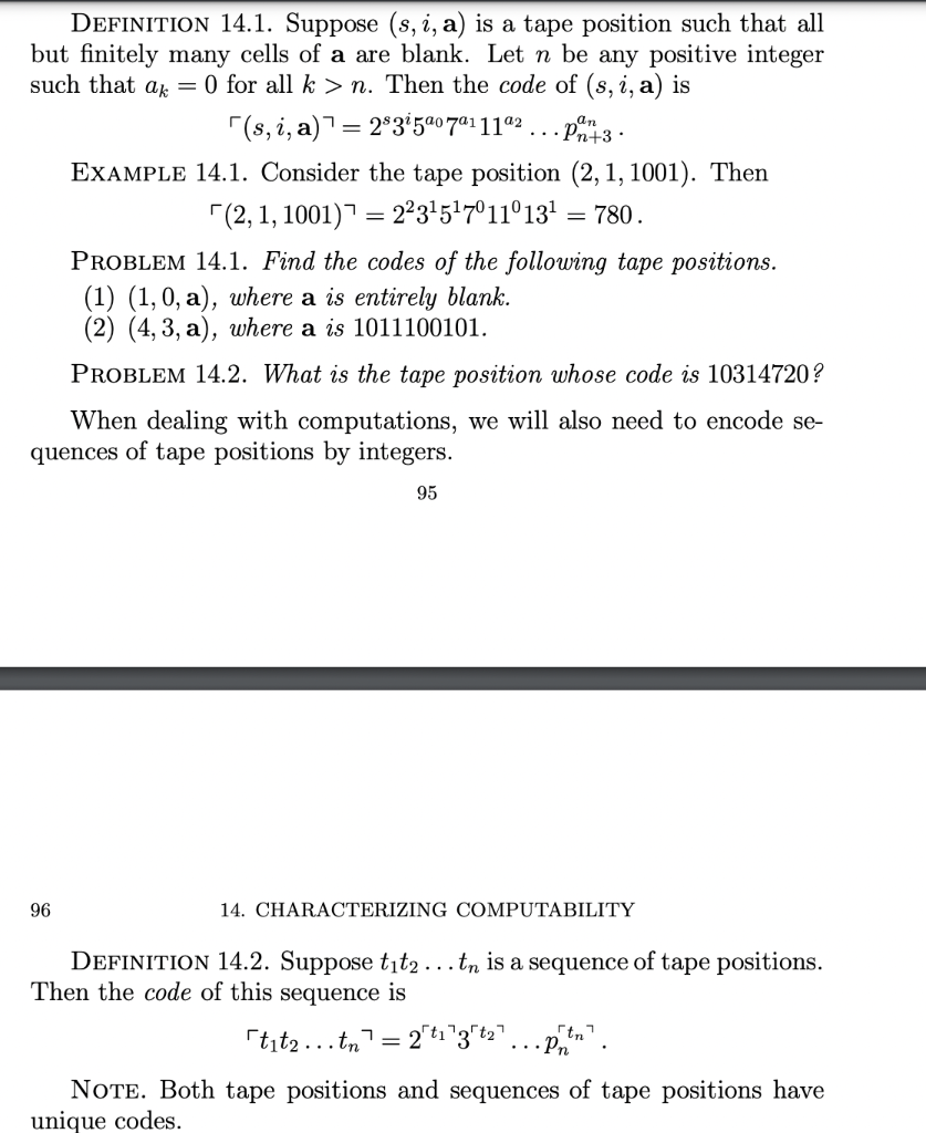 Solved 1. Codes for tape positions and sequence of tape | Chegg.com