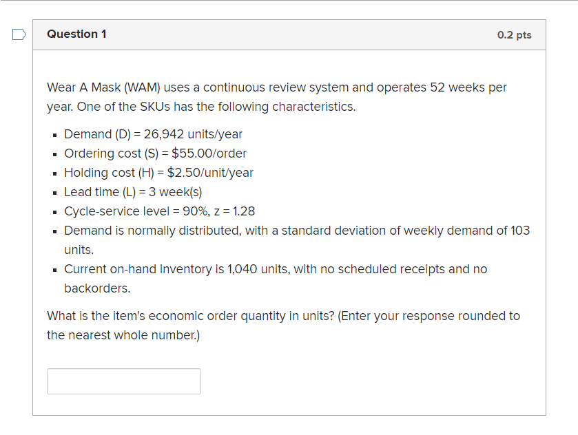 Solved Wear A Mask (WAM) uses a continuous review system and | Chegg.com