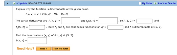 Solved Explain why the function is differentiable at the | Chegg.com