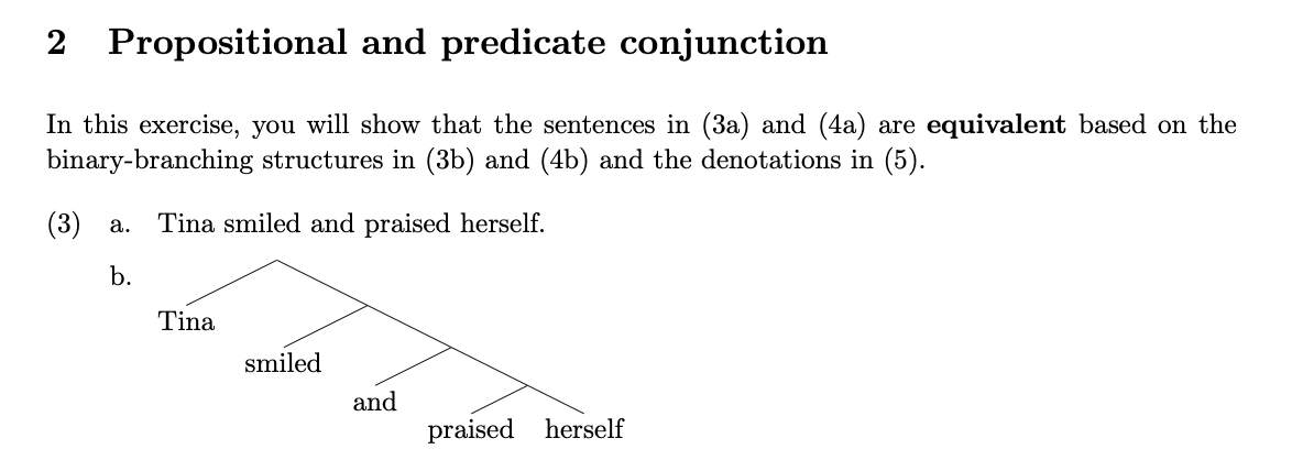 2 Propositional and predicate conjunction In this | Chegg.com