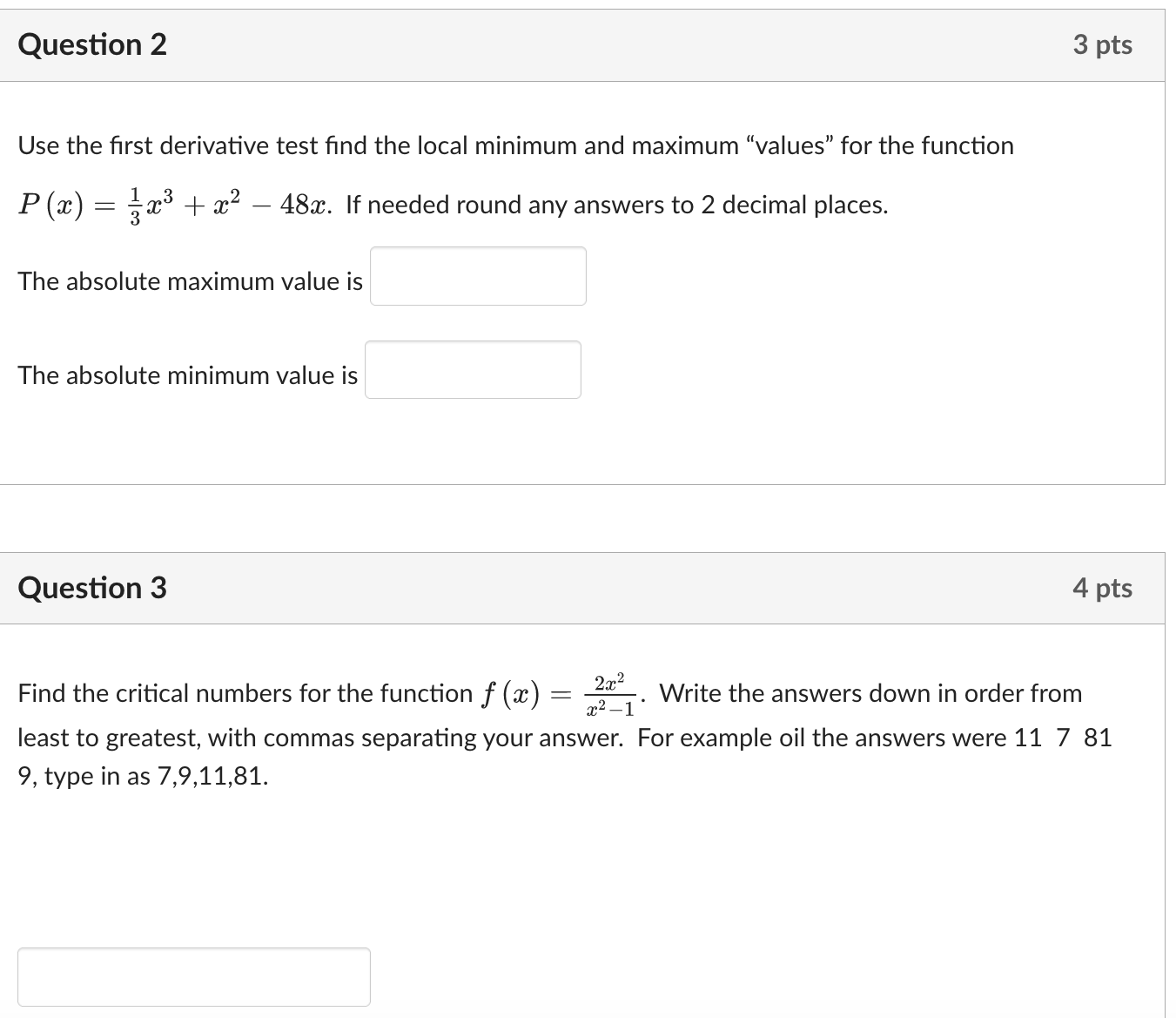 Solved Use the first derivative test find the local minimum | Chegg.com