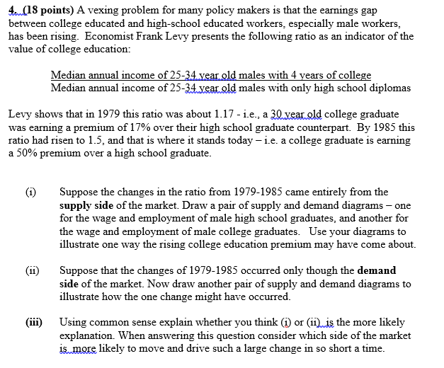 Solved 4am(18 points) A vexing problem for many policy | Chegg.com