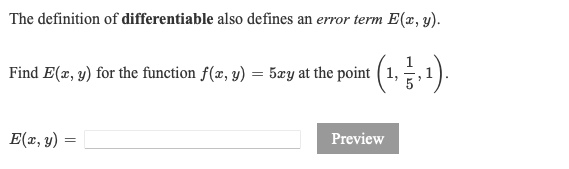 Solved The definition of differentiable also defines an | Chegg.com