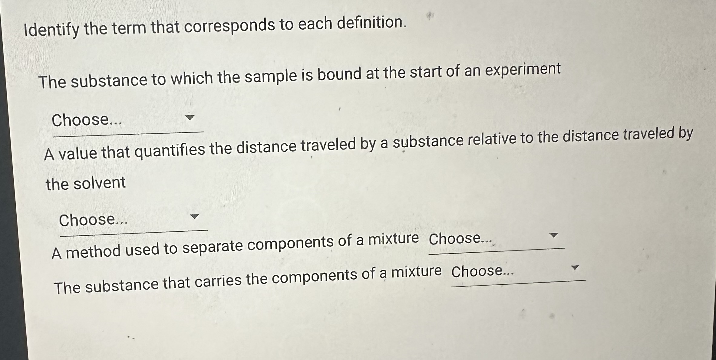 Solved 1.Calculate the Rf value if the solvent moved 12.7 cm | Chegg.com