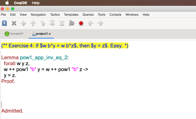 CoqiDE Help File Edit View Navigation Tactics | Chegg.com