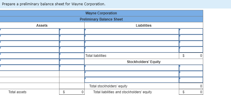 Solved Prepare a preliminary income statement for Wayne | Chegg.com