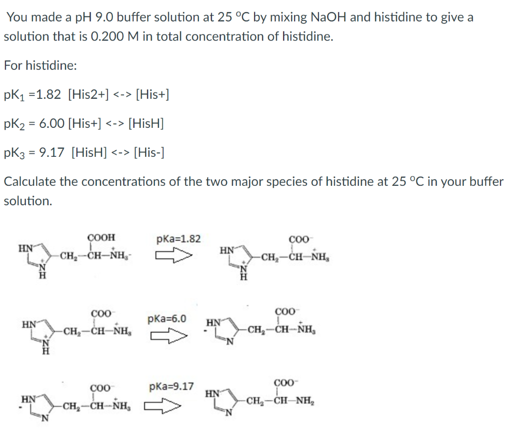 Solved You made a pH 9.0 buffer solution at 25 °C by mixing | Chegg.com