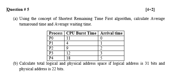 Solved Question #5 [4+2] (a) Using the concept of shortest | Chegg.com