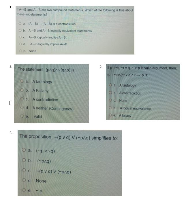 Solved If A⊂B and A→B are two compound statements. Which of | Chegg.com
