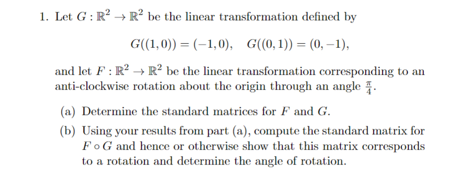 Solved answer using working out pls :)Let G:R2→R2 ﻿be the | Chegg.com