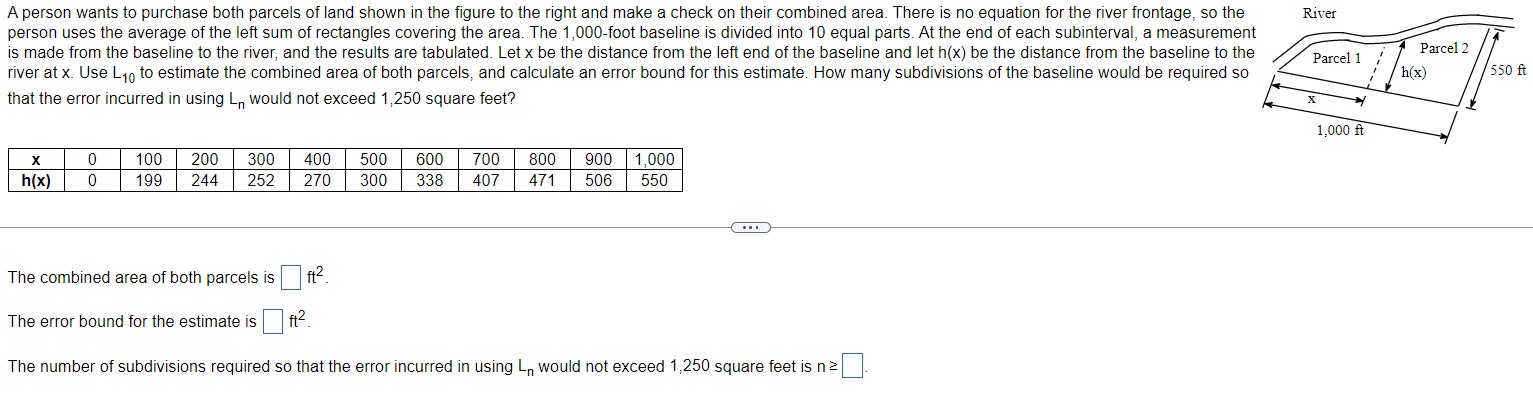 Solved A person wants to purchase both parcels of land shown | Chegg.com
