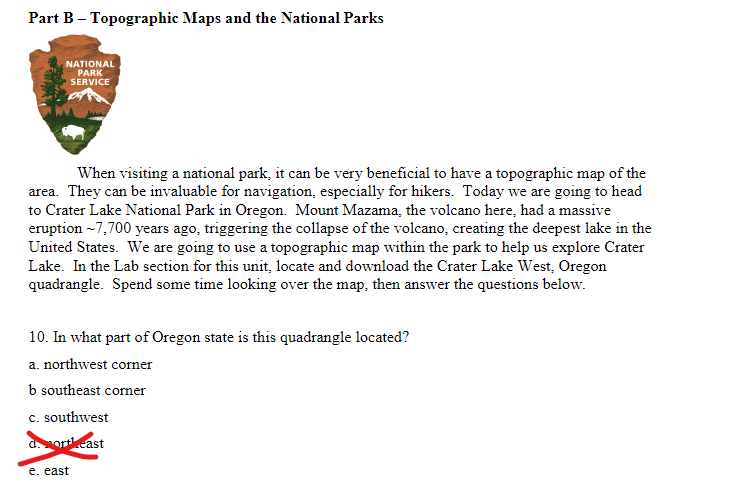 Solved Part A - Topographic Map Skills Use Figure 13 to | Chegg.com
