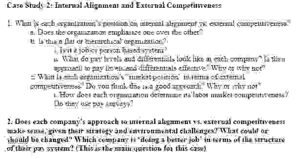 Solved Case Study 2: Internal Alignment and External | Chegg.com