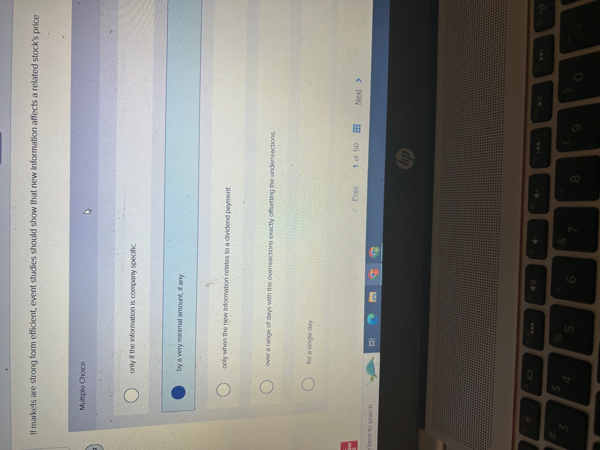 Solved If markets are strong form efficient, event studies | Chegg.com