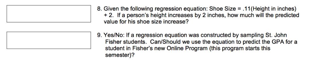 Solved 8. Given the following regression equation: Shoe | Chegg.com