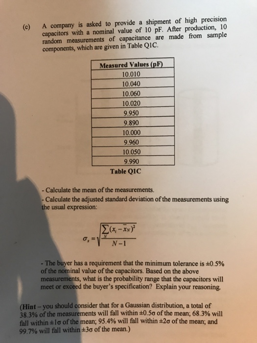 Solved Q1. (a) In the context of measurement and | Chegg.com