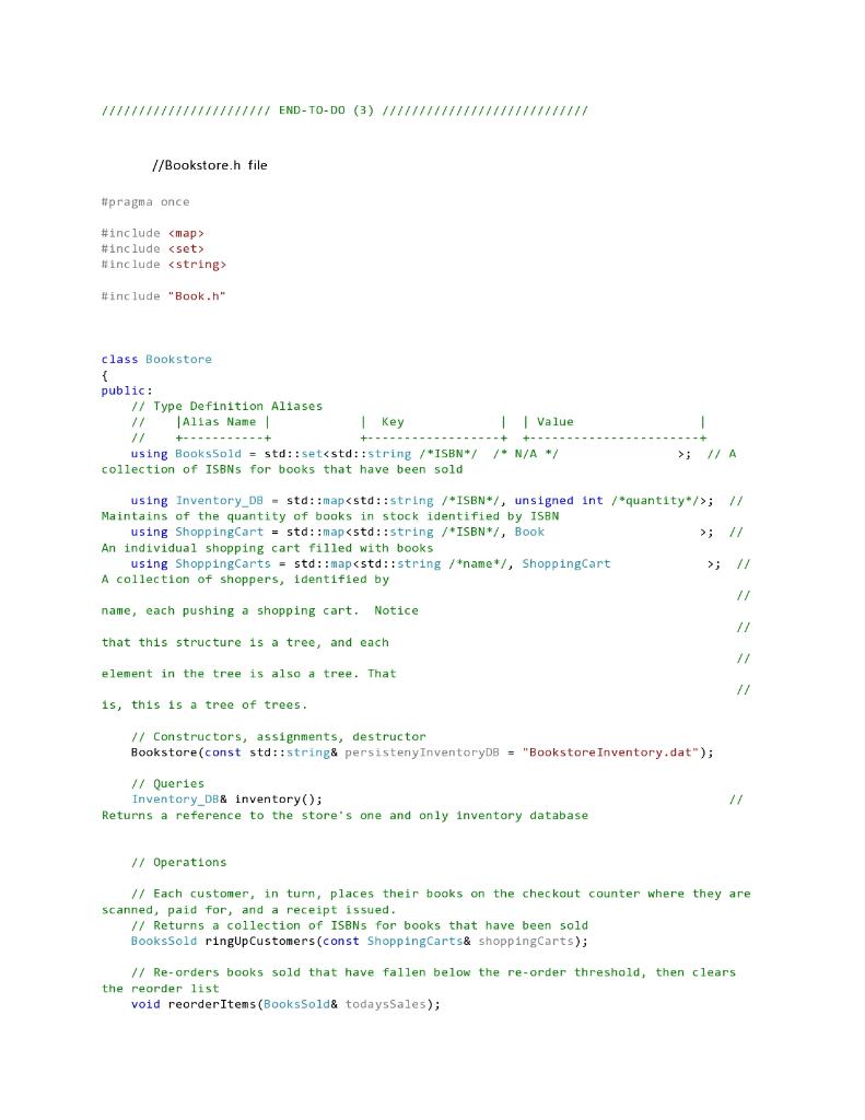 Inventory: Associative Containers Homework Last | Chegg.com