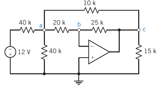 Solved Determine the node voltage va, vb and vc for the | Chegg.com