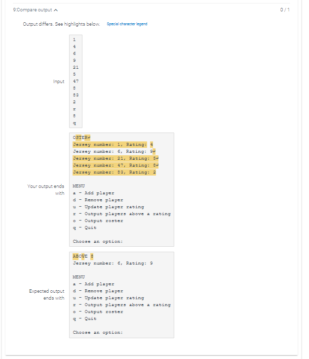Solved 7.22.1: LAB*: Program: Soccer team roster | Chegg.com