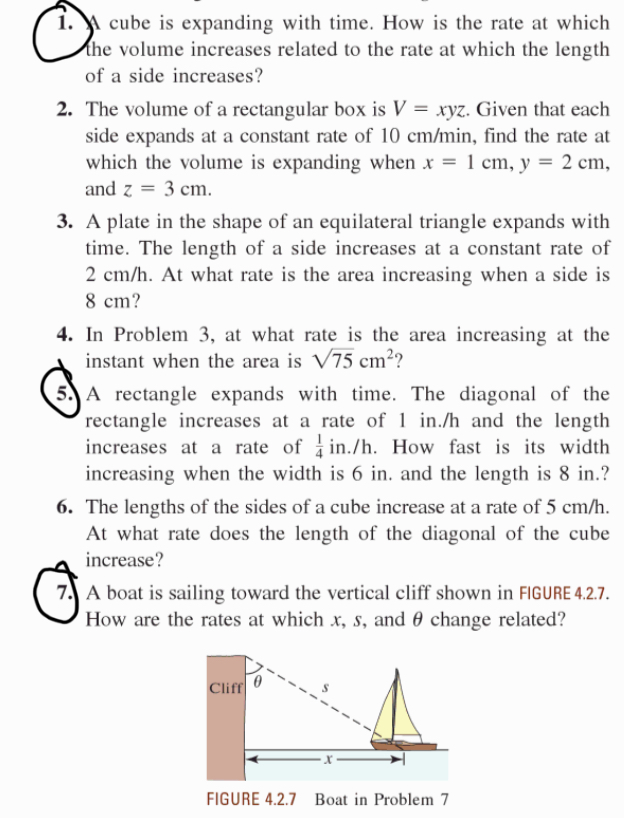 Solved 1. 1 cube is expanding with time. How is the rate at | Chegg.com