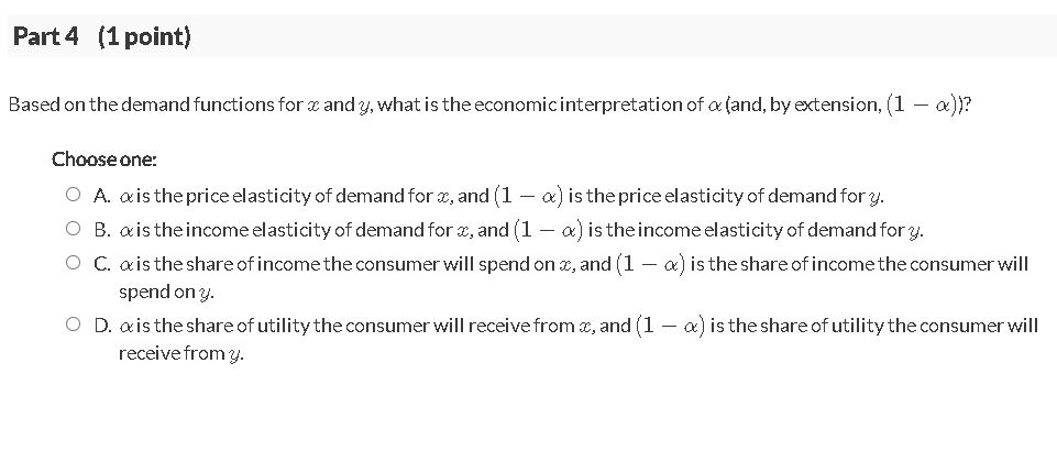 Solved One of the most common functional forms used in | Chegg.com