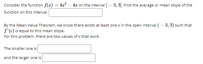 Solved Consider the function f(x)=4x3-4x ﻿on the interval | Chegg.com