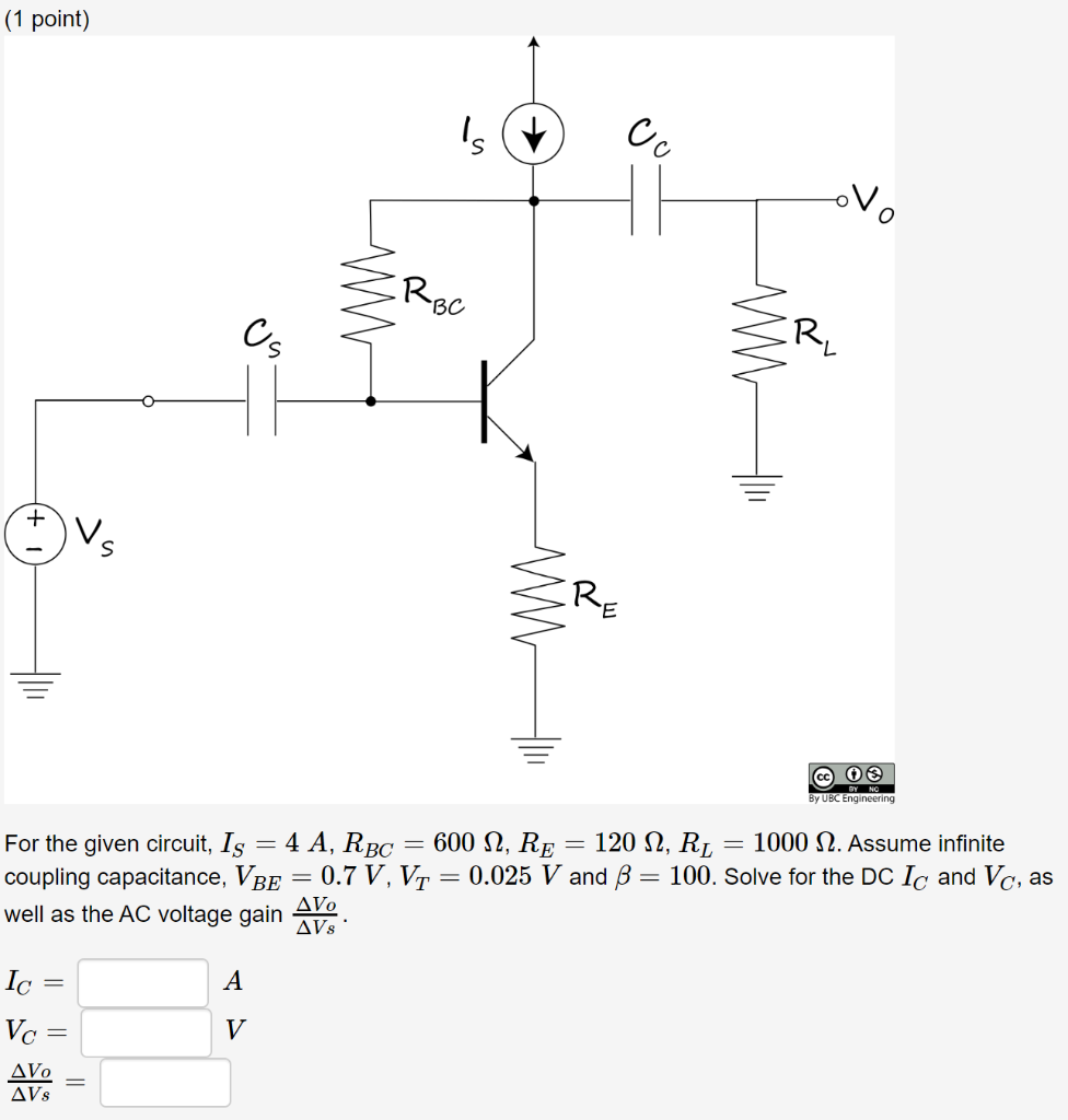 Solved (1 point) RBC By UBC Engineering For the given | Chegg.com
