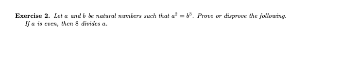 Solved Exercise 2. Let a and b be natural numbers such that | Chegg.com