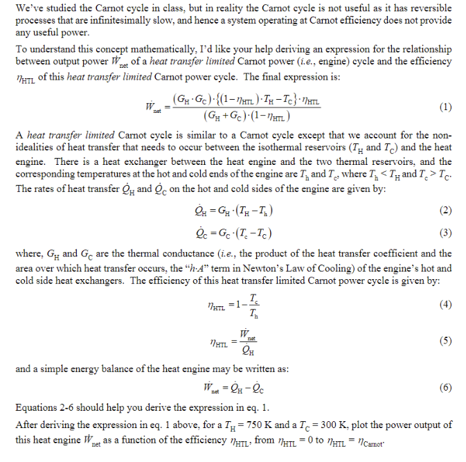 Solved We've studied the Carnot cycle in class, but in | Chegg.com