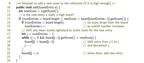 Solved Write a class that maintains the top ten scores for a | Chegg.com
