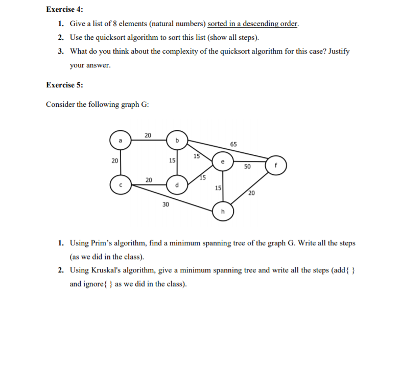 Solved Exercise 1 Order These Running Time Functions From 