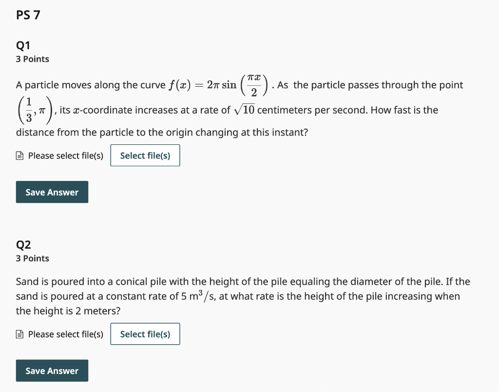 Solved A particle moves along the curve f(x)=2πsin(2πx). As | Chegg.com