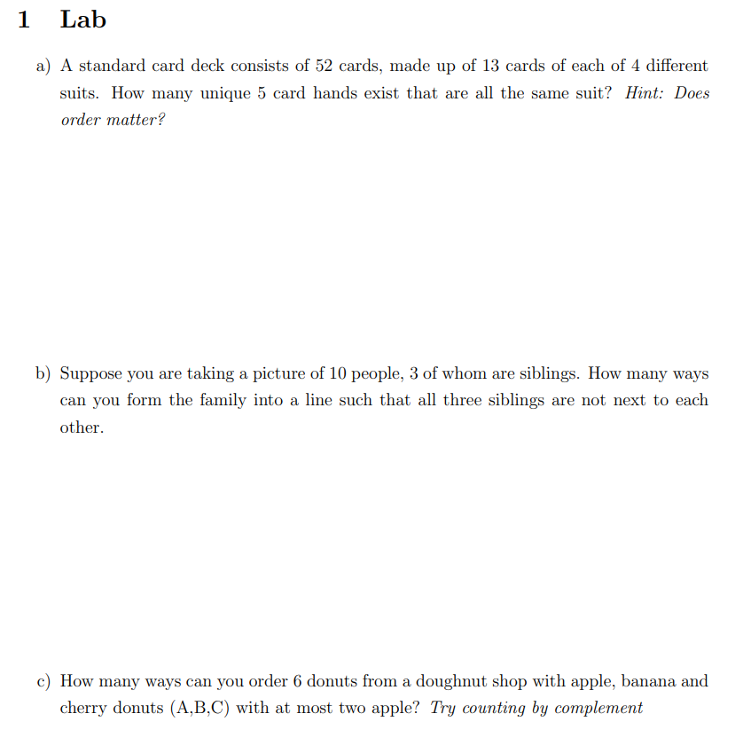 Solved a) A standard card deck consists of 52 cards, made up | Chegg.com